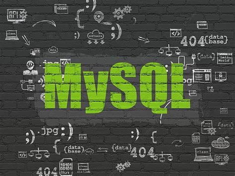 Software Concept Mysql On Wall Background Dark Web Application Photo
