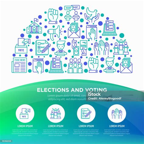 선거 및 얇은 선 아이콘으로 30 원에 투표 개념 유권자 투표 용지 상자 취임식 부패 대통령 선전 뇌물 동요 현대 벡터 일러스트 레이 션 인쇄 미디어 서식 파일