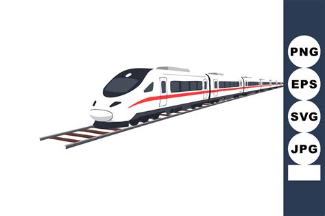 High Speed Passenger Train Vector Illust Graphic By Designvectx