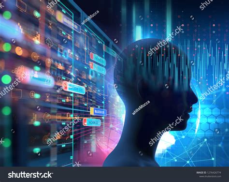 Server Room 3d Illustration Programming Data Stock Illustration