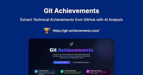 Git Achievements Extract Technical Achievements From Github With Ai Analysis