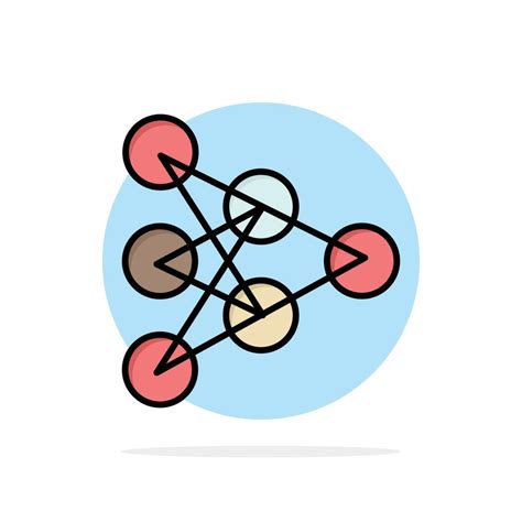 learning deep algorithm data abstract circle background flat color icon