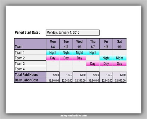 20 Dupont Shift Schedule Free Sample Schedule 20 Dupont Shift Schedule Free Sample Schedule