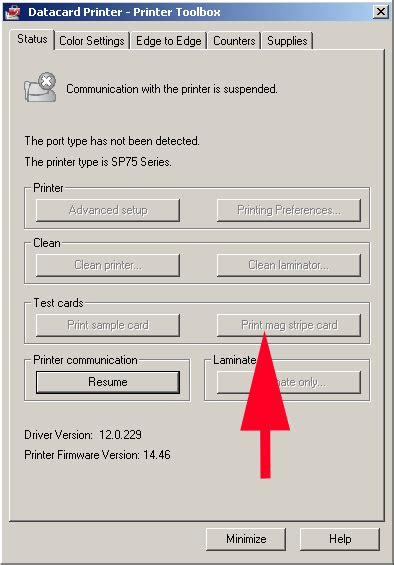mag encoding fails datacard sp75