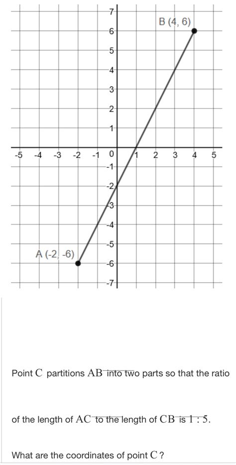 solved 7 point c partitions ab into two parts so that the ratio of