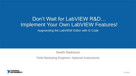 Pdf Dont Wait For Labview Randd Implement Your Own Labview · Pull Down Menu Plugins G
