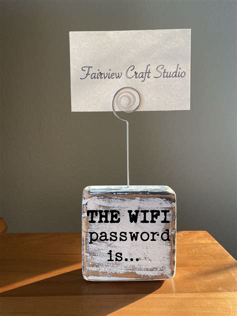 Wifi Password Holder Wood Block Erase Wifi Password Sign Etsy