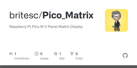 GitHub Britesc Pico Matrix Raspberry Pi Pico W 3 Panel Matrix Display