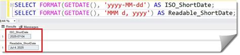 Sql Server Short Date Sql Server Guides