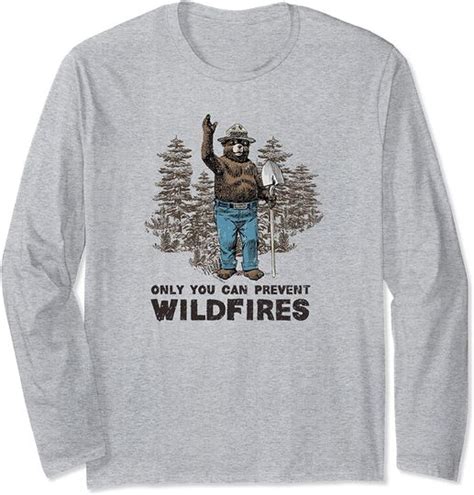Only You Can Prevent Forest Fires Long Sleeve Smokey Bear Only You Can