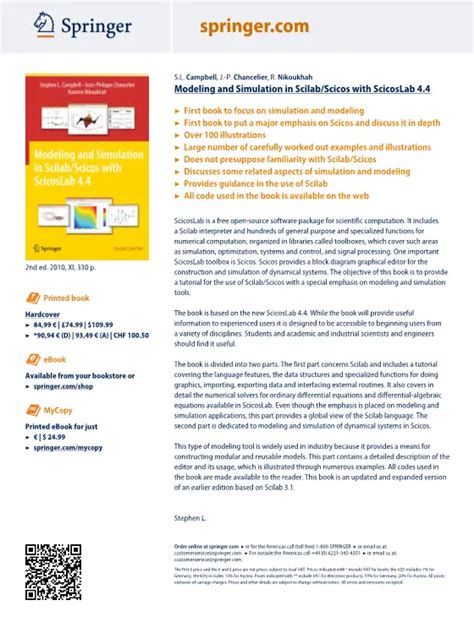 Modeling And Simulation In Scilabscicos With Scicoslab 44 Docslib