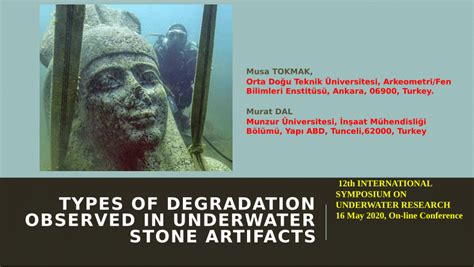 Pdf Types Of Degradation Observed In Underwater Stone Artifacts