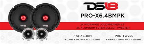 Amazon.com: DS18 PRO-X8.4BMPK Mid and High Complete Package - Includes 2X Midrange Loudspeaker 8 ...