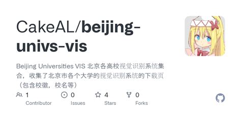 GitHub CakeAL beijing univs vis Beijing Universities VIS 北京各高校视觉识别系统集合收集了北京市各个大学的视觉识别系统的下载页