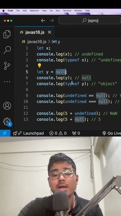 Undefined Vs Null Tricky Javascript Interview Questions 17 Shorts Shortvideo Shortsfeed