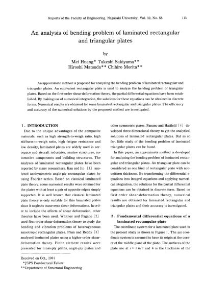 An Analysis Of Bending Problem Of Laminated Rectangular And Triangular Plates