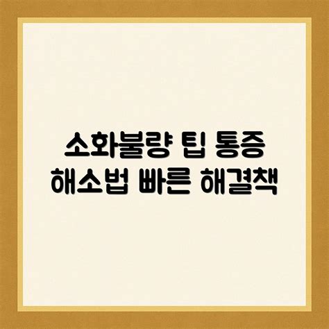 소화불량으로 느껴지는 통증 설명서