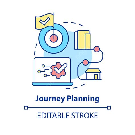 Journey Planning Concept Icon Commuting Icon Navigation Vector