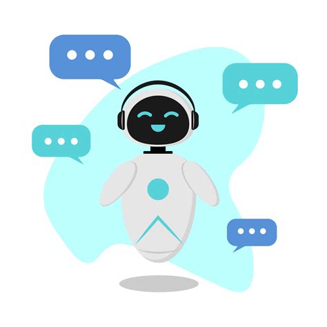 Illustration With An Ai Chatbot That Communicates With People In A Chatthe Character Of The