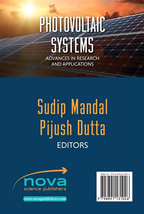 Photovoltaic Systems Advances In Research And Applications Nova Science Publishers