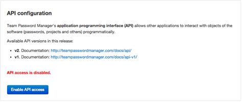 The Team Password Manager API