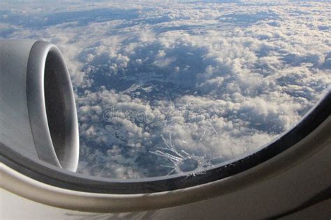 Siberian Landscapes Viewed From A Plane Passing Overhead Stock Image