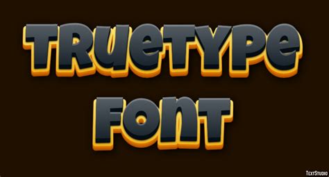Truetype Font Text Effect And Logo Design Font