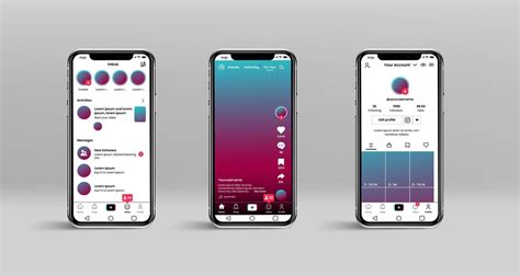 Tiktok Ui Template On Mobile Phone 55845431 Vector Art At Vecteezy