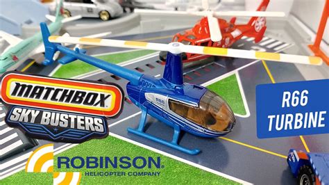 Matchbox Sky Busters 2025 New Tool Robinson R66 Turbine Helicopter