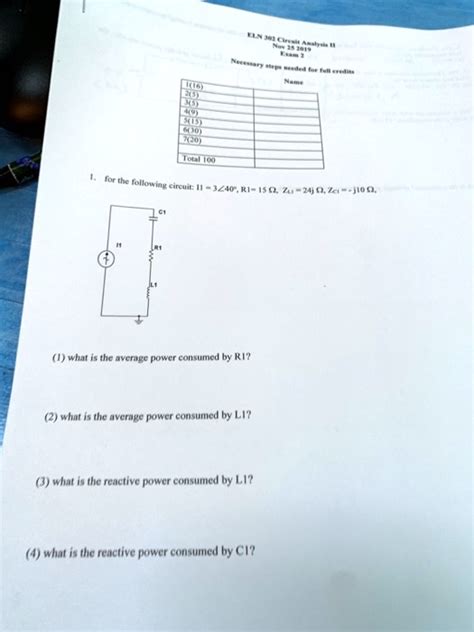 solved eanm2 6 30 7 20 total 100 1 what is the average power