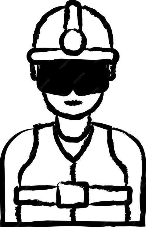 Premium Vector Worker Man Hand Drawn Vector Illustration