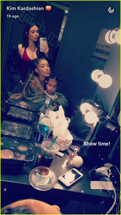 Kim Kardashian And North West Hang Backstage At Ariana Grande Concert