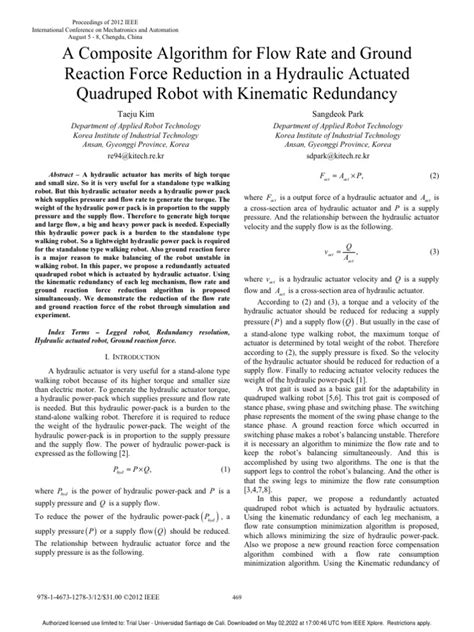 a composite algorithm for flow rate and ground reaction force reduction