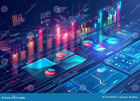 Illustration Of Business Data Graph Analysis Business Concepts Stock Illustration
