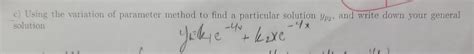 Solved Given The Following Non Homogeneous 2 Nd Order Linear