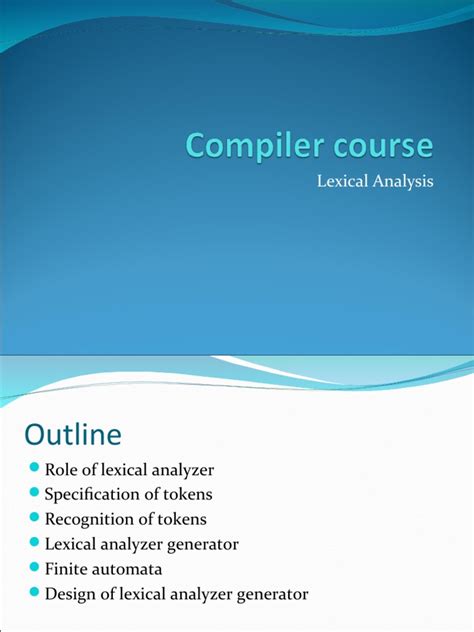 Unit I Lexical Analysis Download Free Pdf Computing Theory Of Computation