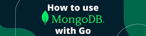 How To Use Mongodb With Go Earthly Blog