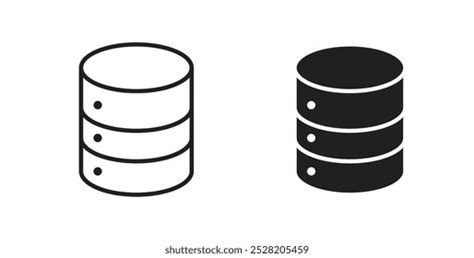 Database Icon Solid Stroke Style Stock Vector Royalty Free 2528205265 Shutterstock