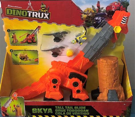 New Dreamworks Dinotrux Skyas Tall Tail Slide Playset ~ Mattel