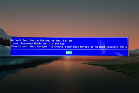 Fix Default Boot Device Missing Or Boot Failed