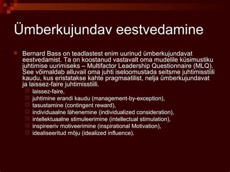 Transformational Transactional Theory Ppt