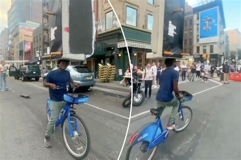 Man Riding Bike In Nyc