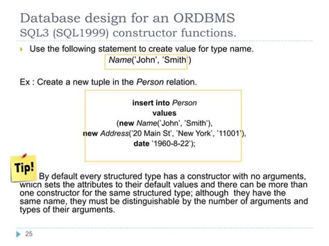 Object Relational And Extended Relational Databases Pptx Databases