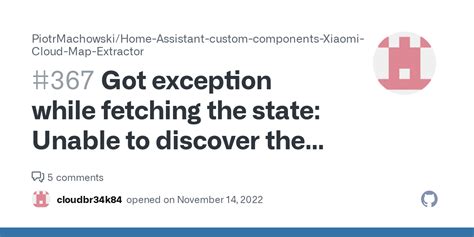 Got Exception While Fetching The State Unable To Discover The Device 1921686855 · Issue 367