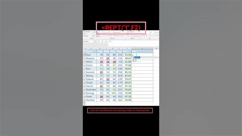 Making A Chart Pattern Using Rept Function In Ms Excel Exceltips Exceltricks Excel Youtube