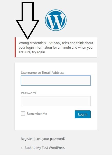 Adding A Custom Login Error Message In WordPress DiscountASP NET