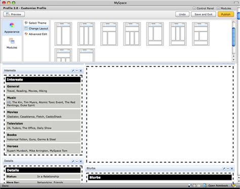 Myspace Editor Getting Started With The New Myspace What Businesses