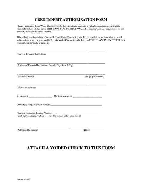 Printable Blank Ach Authorization Form Template Printable Forms Free