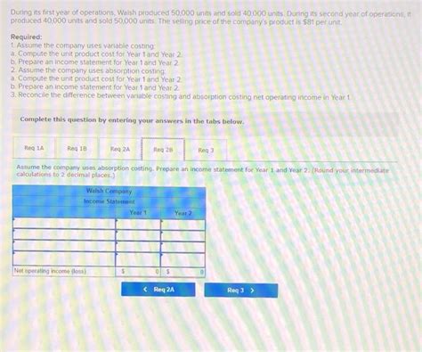 solved exercise 7 9 variable and absorption costing unit