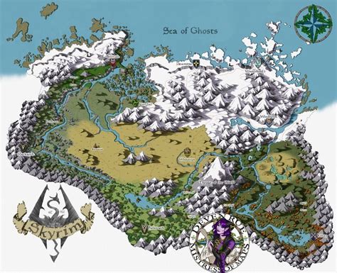 Colorful Skyrim Map